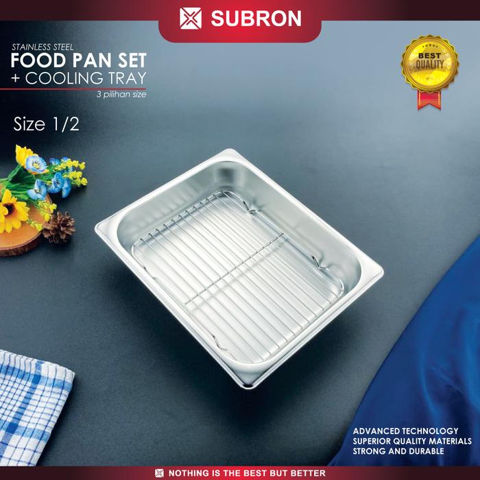 Promo SUBRON Food Pan SET Cooling Tray 1/2 Tatakan Saringan Peniris ...