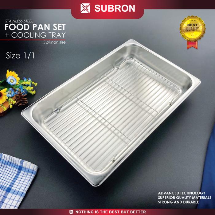 Promo SUBRON Food Pan SET Cooling Tray 1/1 Tatakan Saringan Peniris ...