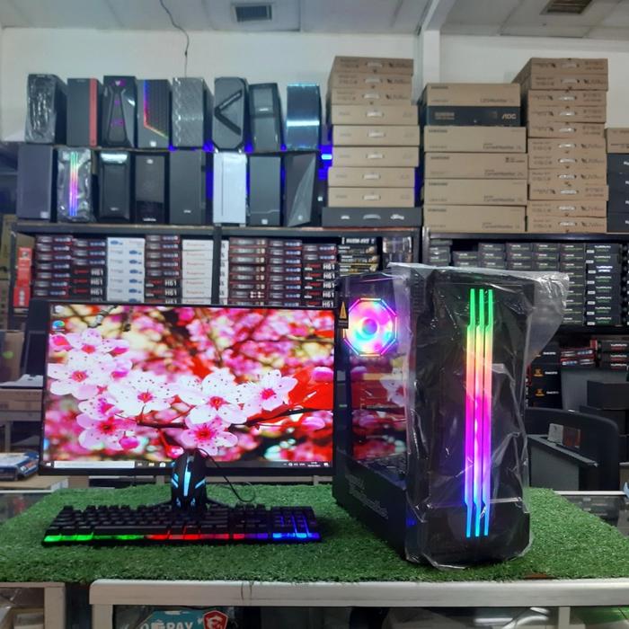 Jual Promo 1 set Pc Rakitan Gaming Render Ram 16gb Monitor LED 24 curve ...