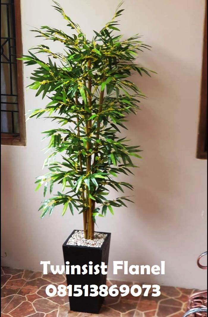 Jual Pohon Bambu Plastik Artificial Palsu 150 cm/Pohon Sudut/Bunga ...