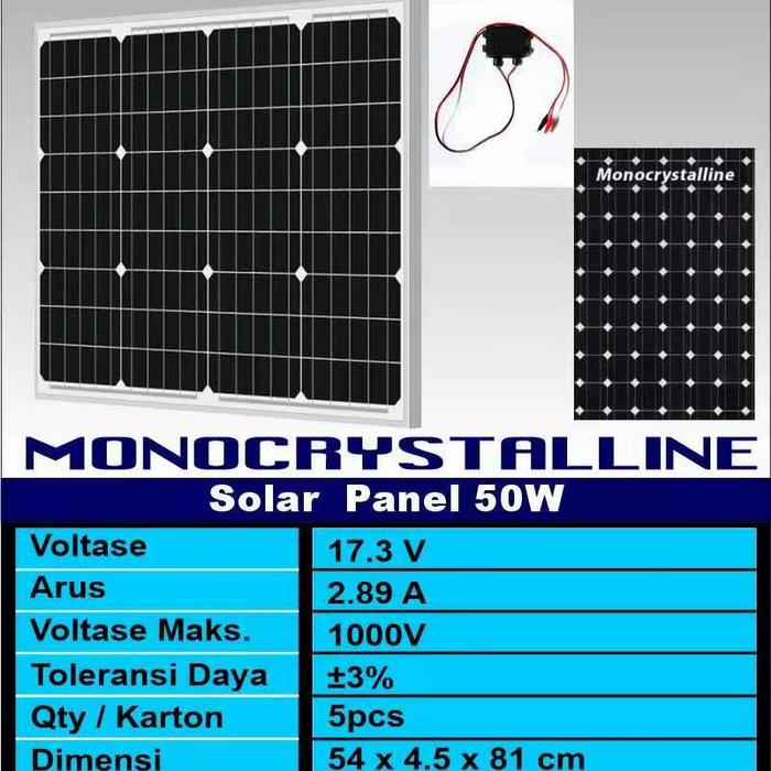 Jual solar panel/papan solar cell/papan surya 50wp - Jakarta Barat ...