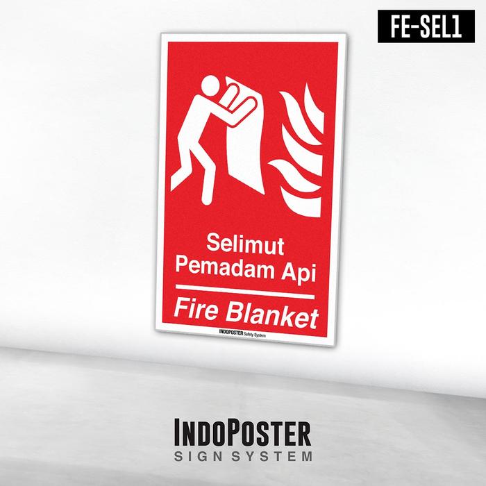 Jual Stiker safety sign rambu K3 ISO selimut pemadam api - S - Kab ...