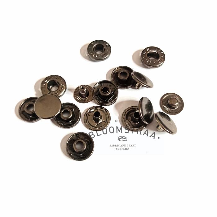 Jual Kancing Cetet 15mm 7060 Black Nikel Kancing Jepret Snap Button ...