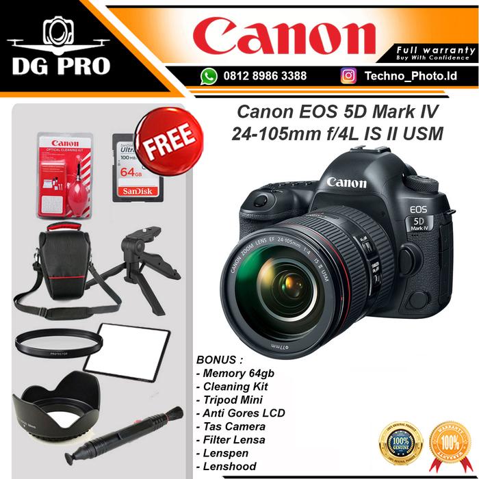 Jual Canon EOS 5D Mark IV Kit 24-105mm f4L IS II USM/5D4 24-105mm F4 IS ...