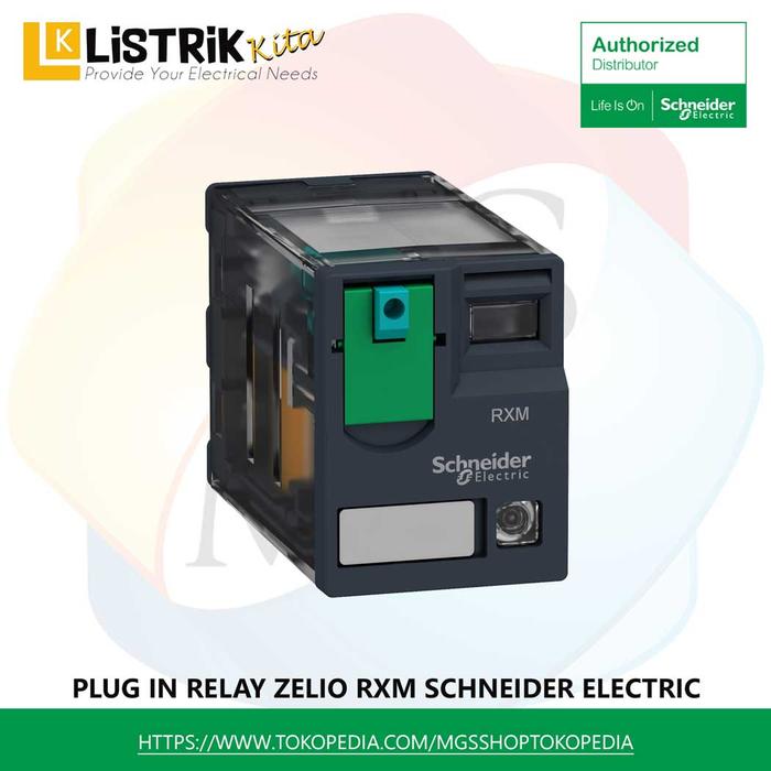 Jual SCHNEIDER PLUGIN RELAY ZELIO RXM 2C/O 24 VDC 12A WITH LED ...