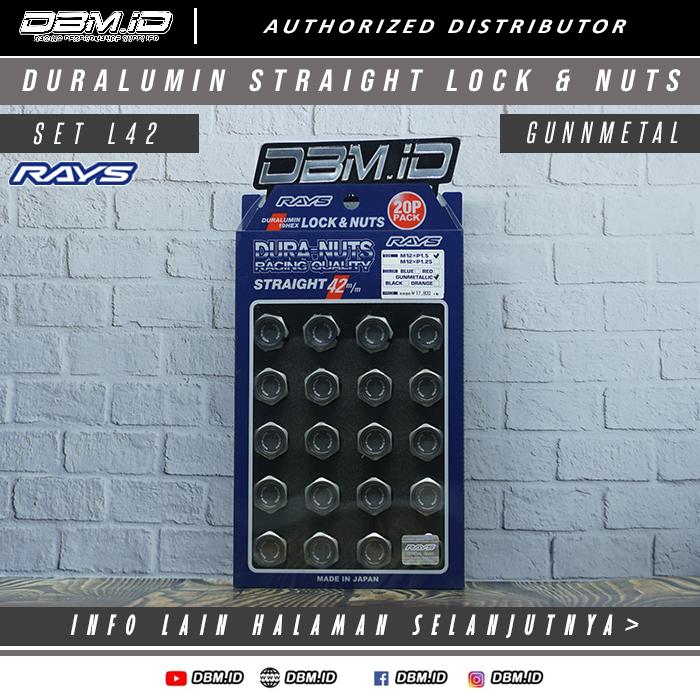 Promo RAYS L42 Duralumin Straight Lock & Nut Set M12xP1.5 42mm ...