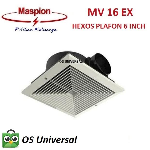 Jual MASPION HEXOS PLAFON MV16EX 6inch VENTILATING FAN EXHAUST MV 16 EX ...