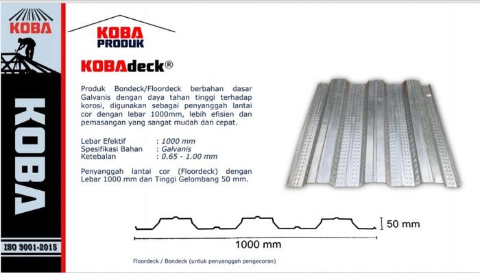 Jual Atap Bondeck tipe KOBAdeck 1000mm Alas Cor - Kab. Tangerang - PT ...