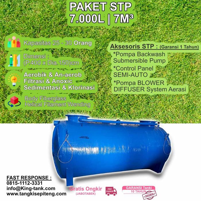 Jual Tangki STP (Sewage Treatment Plant) PAKET Lengkap - 7000 L / 7m3 ...