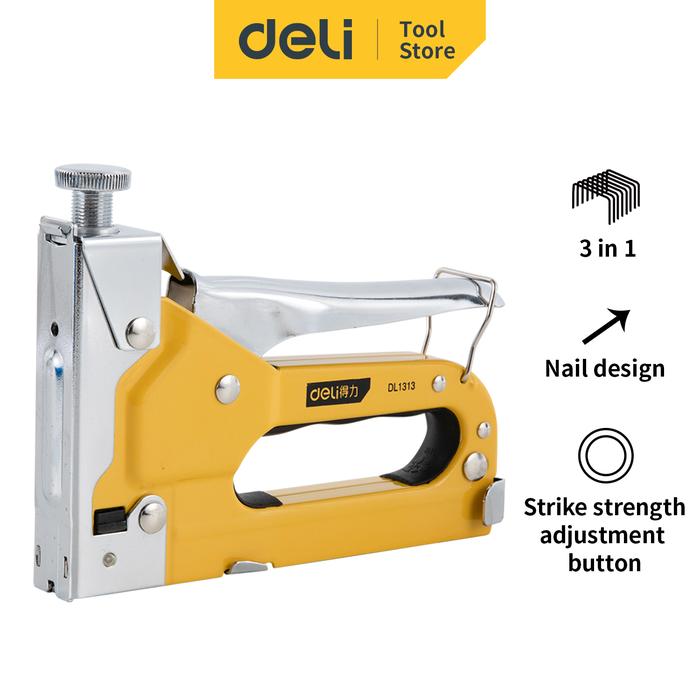 Jual Deli Staple Gun/Staples Tembak 3in1 Chromium molybdenum steel ...