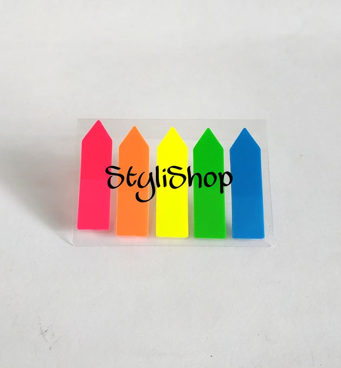 Jual Sticky Note Panah 5 Warna Merek Vis1, Stick Marker, Penanda Buku ...