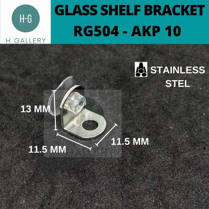 Jual SIKU AMBALAN / TATAKAN KACA / GLASS SHELF BRAKET / RG505 / RG504 ...