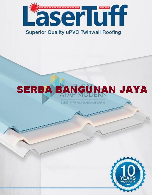 Jual ALDERON LASERTUFF 830 TWINWALL ATAP UPVC WHITE TRANSCULENT - Kota ...
