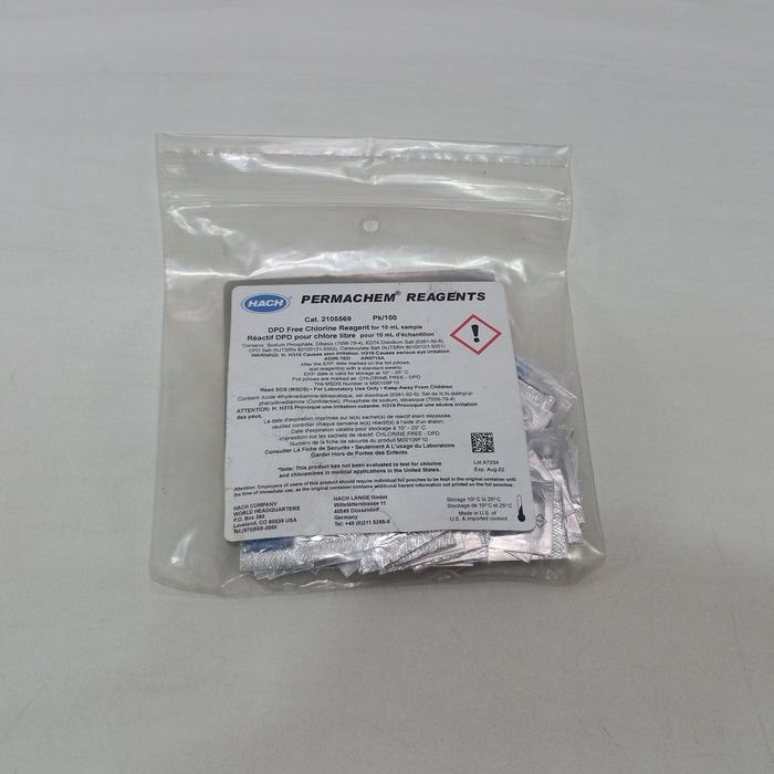 Jual HACH | REAGENT SET CHLORINE FREE–DPD Free 10mL 0.02-2mg/L-Cl2 Test ...