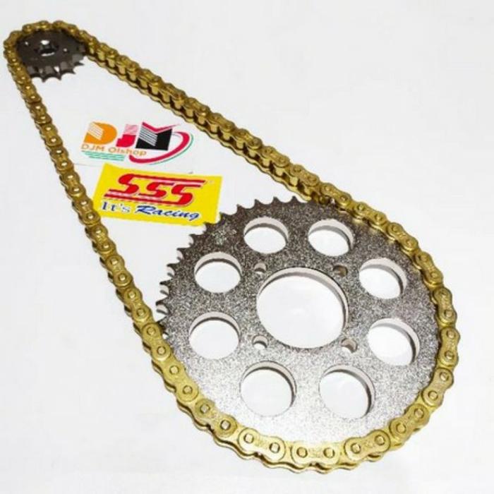 Jual GEAR SET SSS GEARSET GEAR SSS GSX R150 / S150 RANTAI EMAS GOLD 428 ...