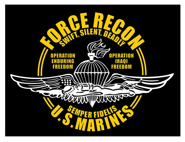 Jual U.S Marine Force Recon Two Colours Double Lines Cutting Sticker ...
