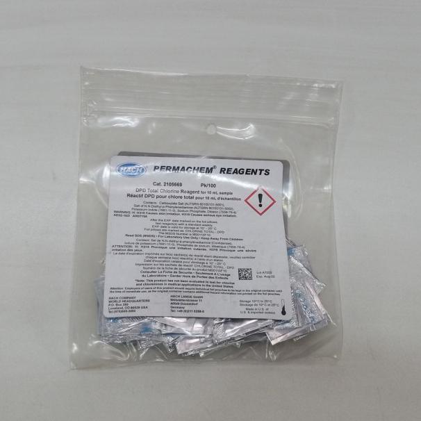 Jual REAGENT SET CHLORINE - DPD Total 10mL 0.02-2mg/L-Cl2 Test Kit HACH ...