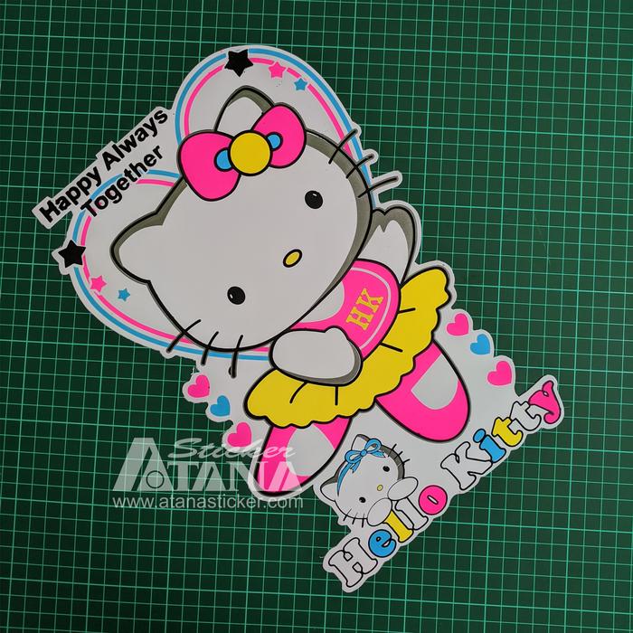 Jual Stiker Printing Sablon Jumbo Vinyl Hello Kitty Kartun Anime Imut ...