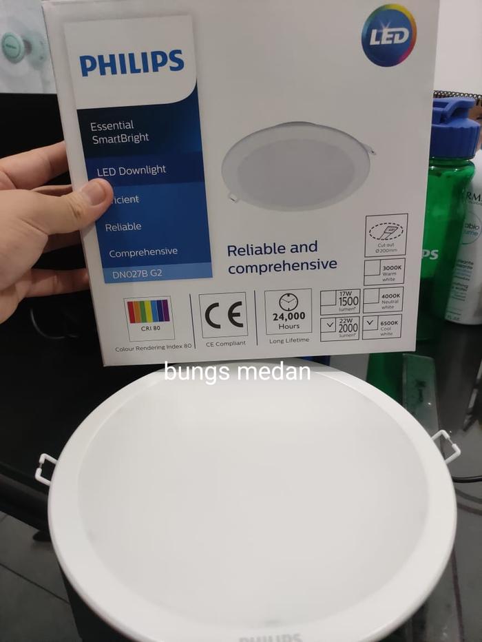 Jual Lampu Led Philips Downlight DN027B 22w 22 Watt 22WAT Tanam BULAT ...