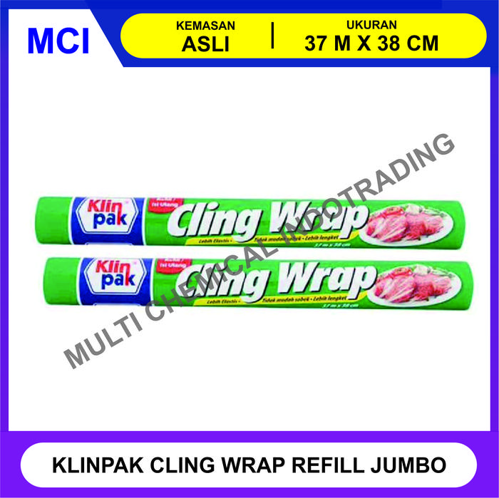 Jual KLIN PAK CLING WRAP REFILL JUMBO 37 M X 38 CM - Kab. Bandung ...