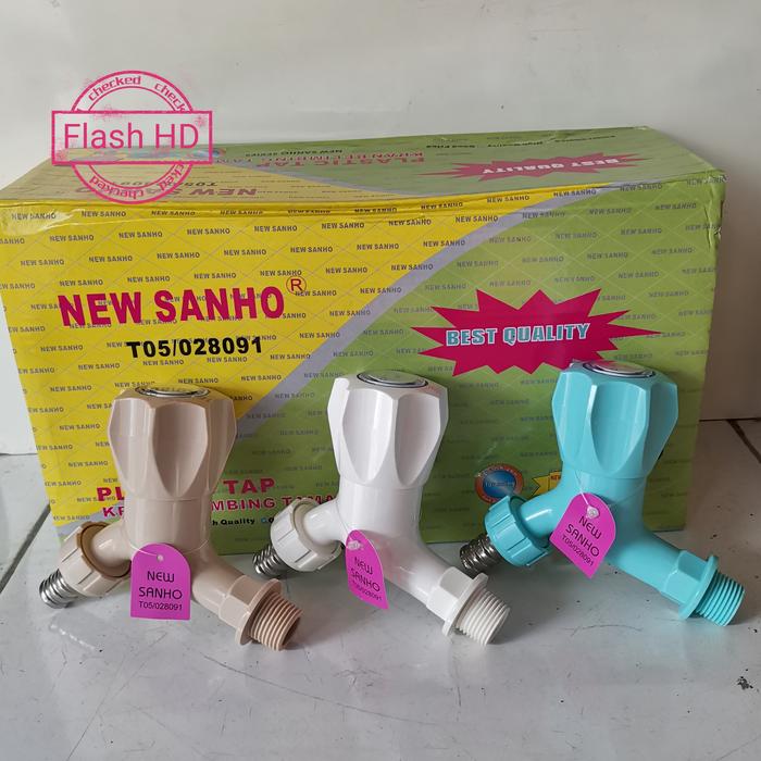 Jual Kran air plastik taman putar 1/2" inch new SANHO _KERAN AIR TAMAN ...