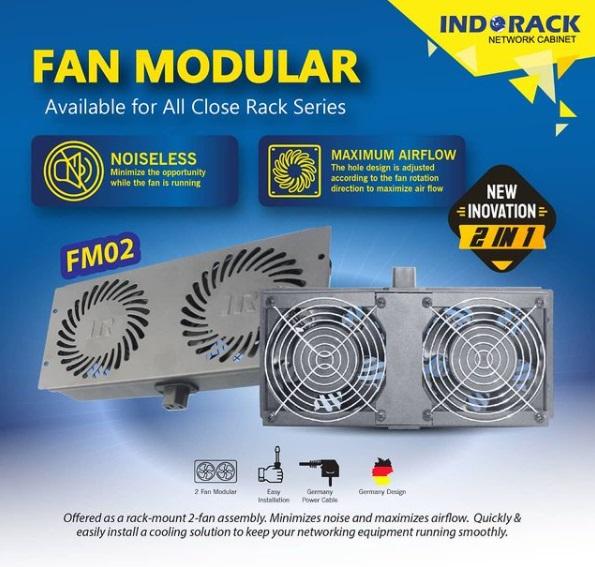 Jual FM02 Fan modular indorack / bracket modular with 2 fan - Jakarta ...
