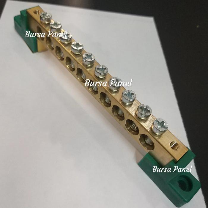 Jual Terminal Block Grounding 10 Pole Size 8 x 12 mm Baut M5 - Jakarta ...
