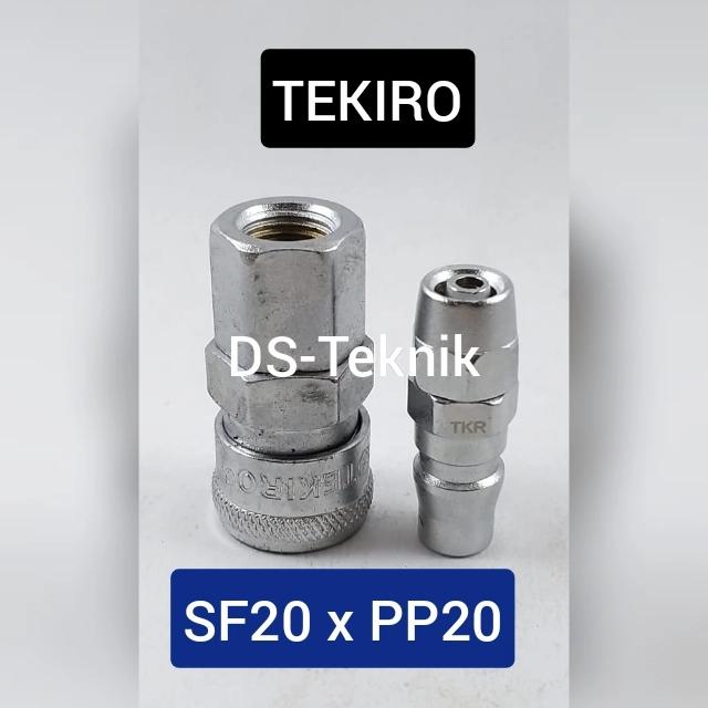 Jual Quick Coupler SF20 PP20 Tekiro set kopler angin kompresor SF 20 PP ...
