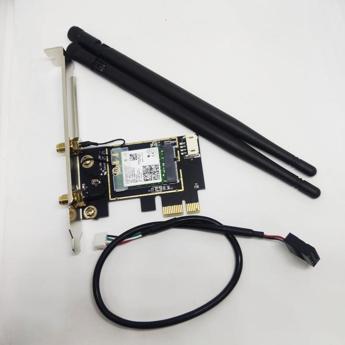 Jual Wircard Dual Band 2.4ghz/5ghz Wifi Bluetooth Rtl8821 Pci-e X1 ...
