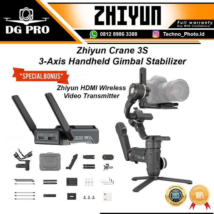 Jual Zhiyun Crane 3S 3-Axis Handheld Gimbal Stabilizer Camera Handycam ...