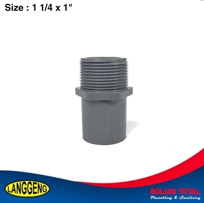 Jual SDL PVC 1 1/4 x 1 Inch Sock Drat Luar 1 1/4 x 1" Langgeng ...