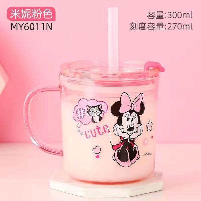 Jual Gelas Minum Anak Kartun Disney Tritan Children Milk Cup - Minnie ...