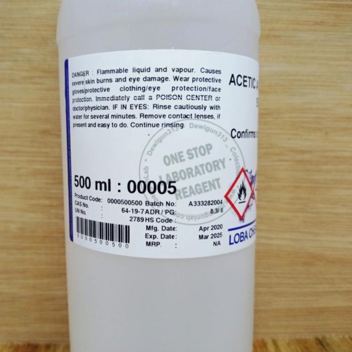 Jual Asetic Acid Glacial AR 99.7% / Asam Cuka Glasial AR 500ml - Kota ...