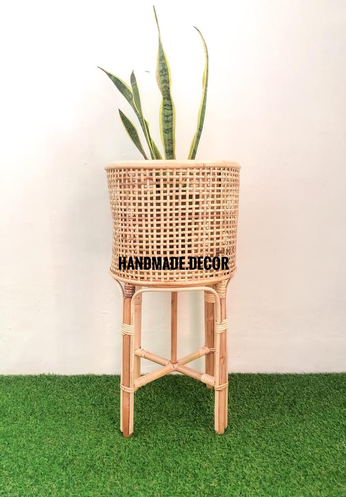 Jual Pot tanaman rotan besar / rattan stand plant / standing pot ...