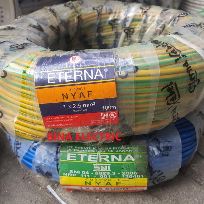 Jual Kabel Listrik NYAF 2.5 2,5 2.5mm 2,5mm 2x2.5 2x2,5 Eterna 100M - Jakarta Pusat - Bina ...