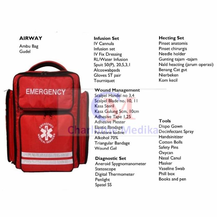 Jual Tas Emergency Kit Plus Isi / Responder Bag Fullset - Jakarta Timur ...