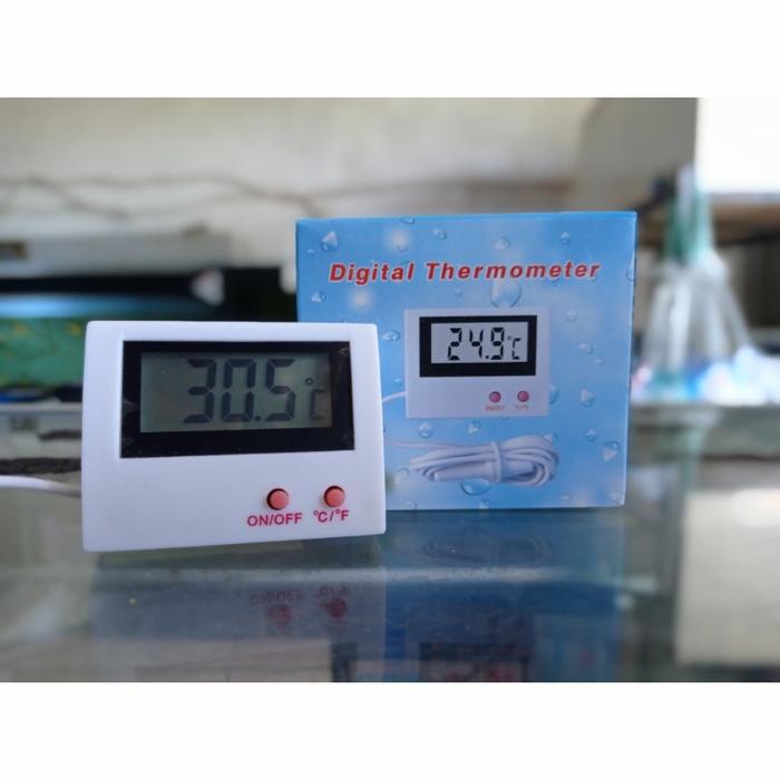Jual Termometer (biasa) dan digital alat ukur suhu ruang / air aquarium ...