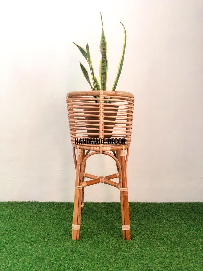 Jual Pot tanaman rotan besar / rattan stand plant / standing pot ...