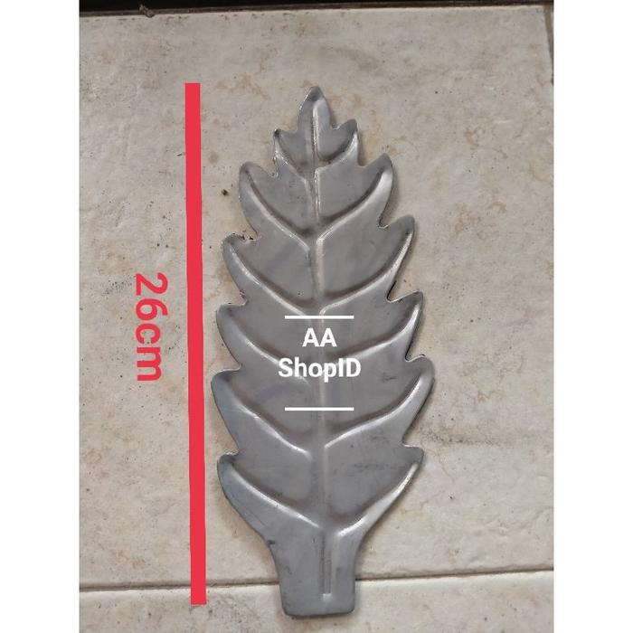 Jual ornamen pagar besi aksesoris daun pace pelat besi ukuran 26cm ...