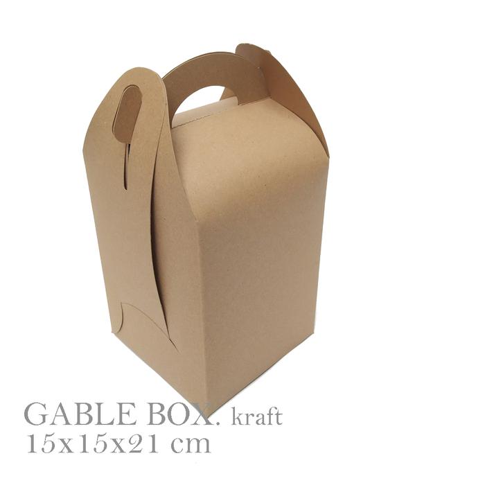 Jual GABLE BOX KRAFT : 15x15x21 cm / BOX TOPLES 3 TUMPUK / hampers box ...