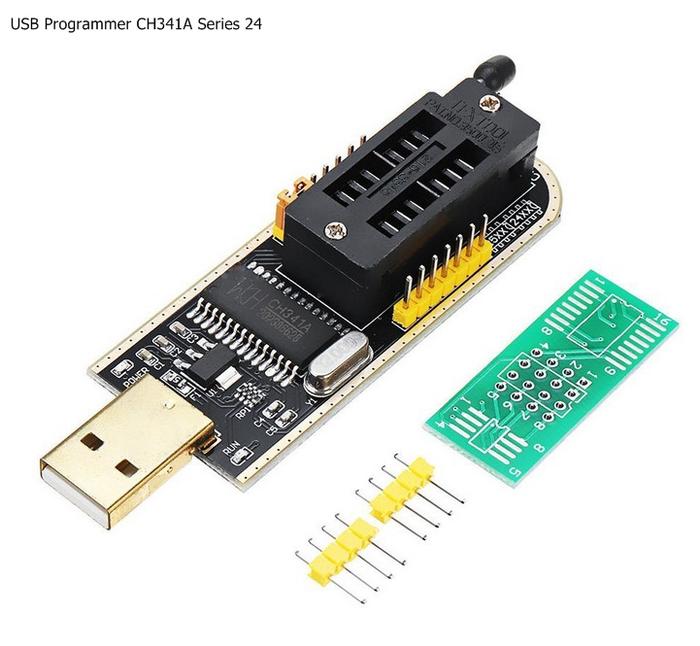 Jual EEPROM FLASH BIOS USB PROGRAMMER/WRITER/DOWNLOADER CH341A 24 25 ...