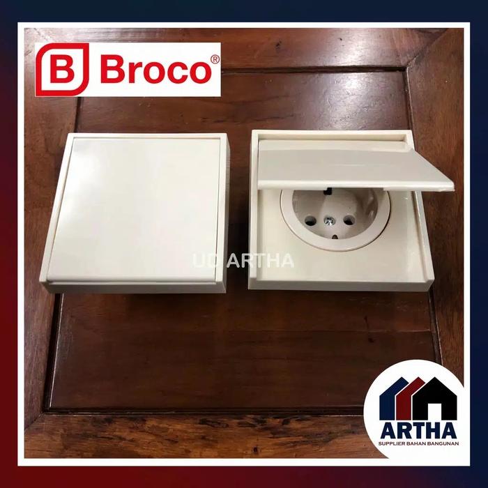 Jual Stop Kontak Cover Broco / Stop Kontak Dengan Tutup / Stop Kon ...