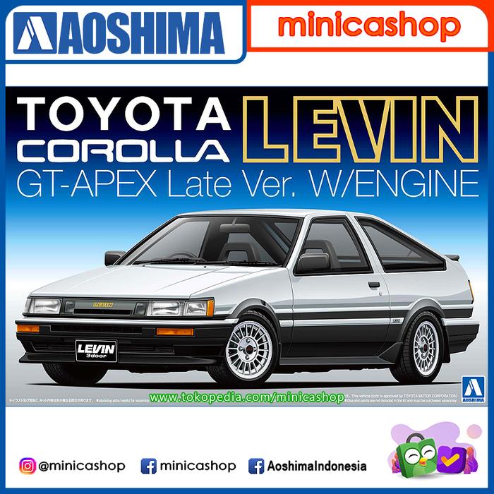 Jual AOSHIMA 1/24 TOYOTA COROLLA LEVIN AE86 GT-APEX + Engine 4A-G ...