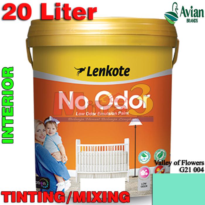 Jual Cat Tembok Lenkote NO ODOR 20L Valley of Flowers (Hijau Telur Asin ...