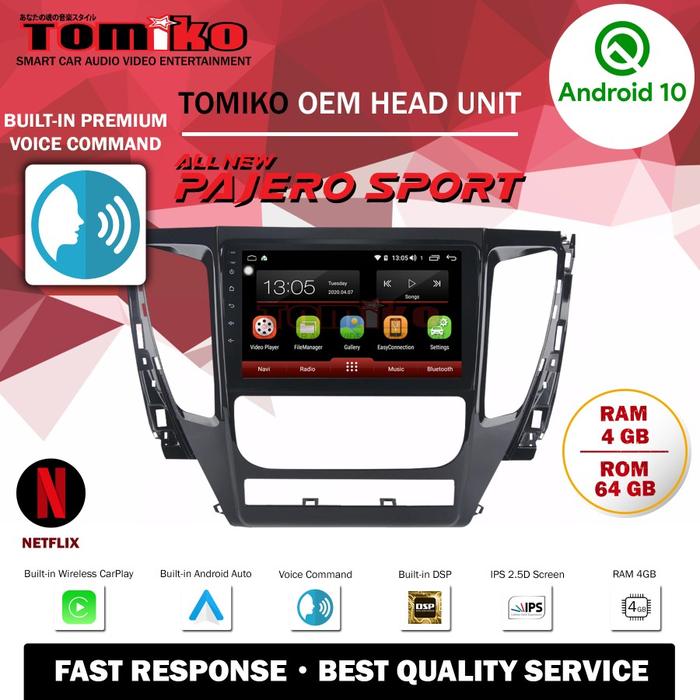 Jual Head Unit Android TOMIKO OEM for Pajero Sport 4X2 2016 - 2020 ...