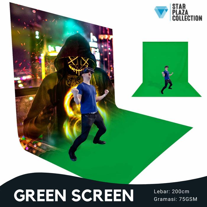Jual Kain Green Screen / Chroma Key Screen Background Foto Studio 6 m x ...