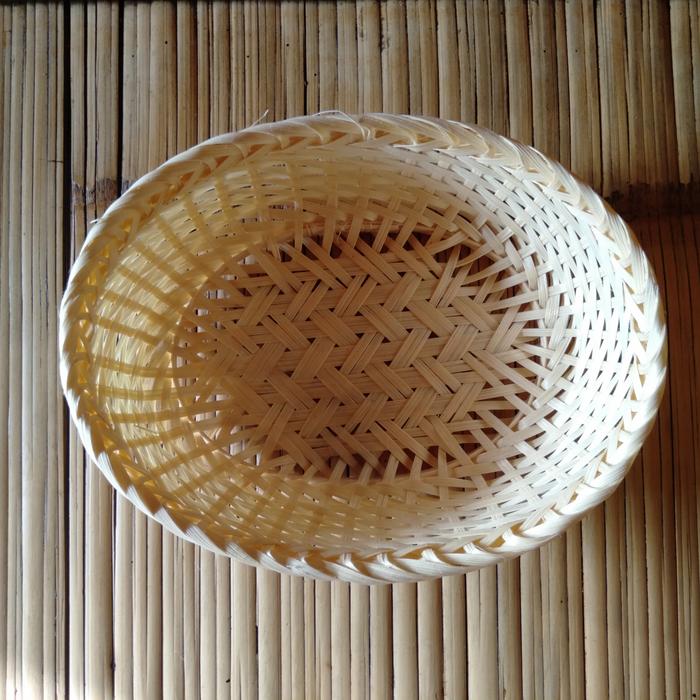 Jual Keranjangnya bambu, Kerajinan anyaman bambu, tempat snack,tempat ...