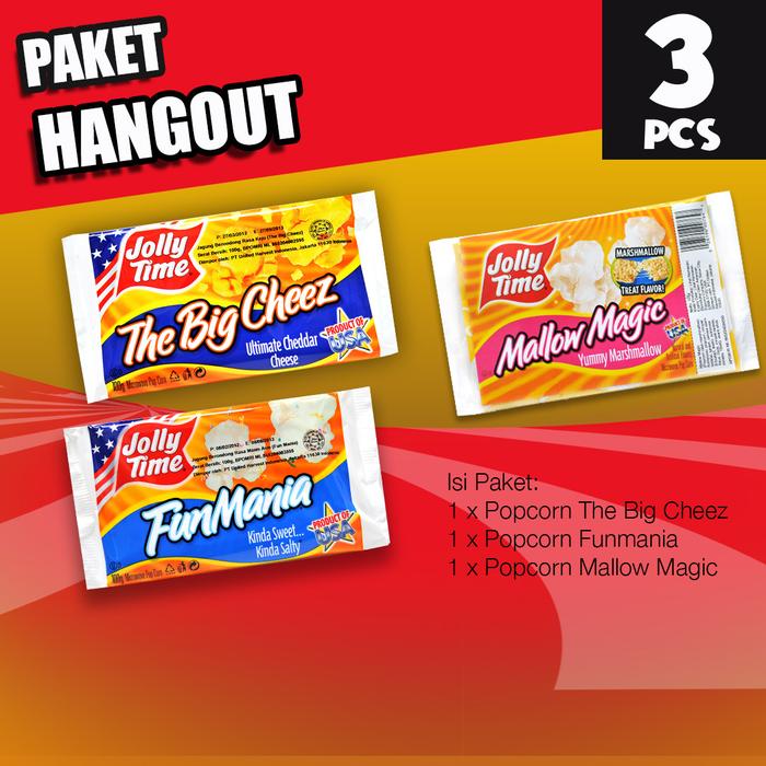 Jual Paket Hang Out (1TBC, 1FM, 1MM) - Jolly Time Microwave Popcorn - Jakarta Barat - Jolly Time ...