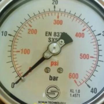 Jual Pressure Gauge Schuh Technology SX500 full SS 40 Bar dia : 4" (inch) - Jakarta Barat ...