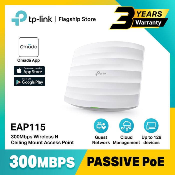 Jual TPLINK EAP115 300Mbps Wireless N Ceiling Mount Access Point TL ...